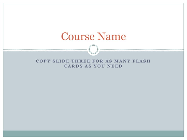 Flash Cards | PPT