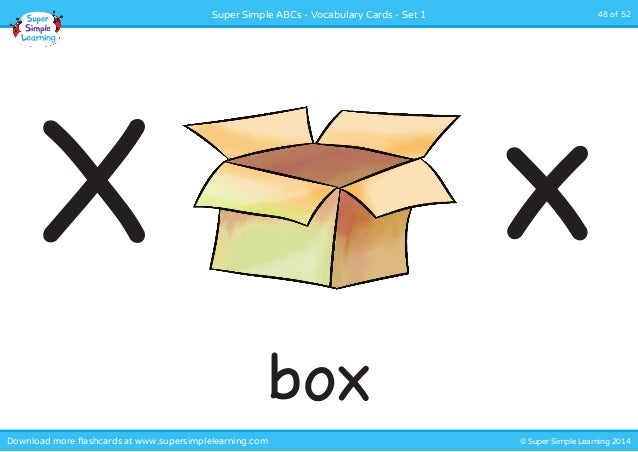 Alphabet Vocabulary Flashcards Set 1 Super Simple