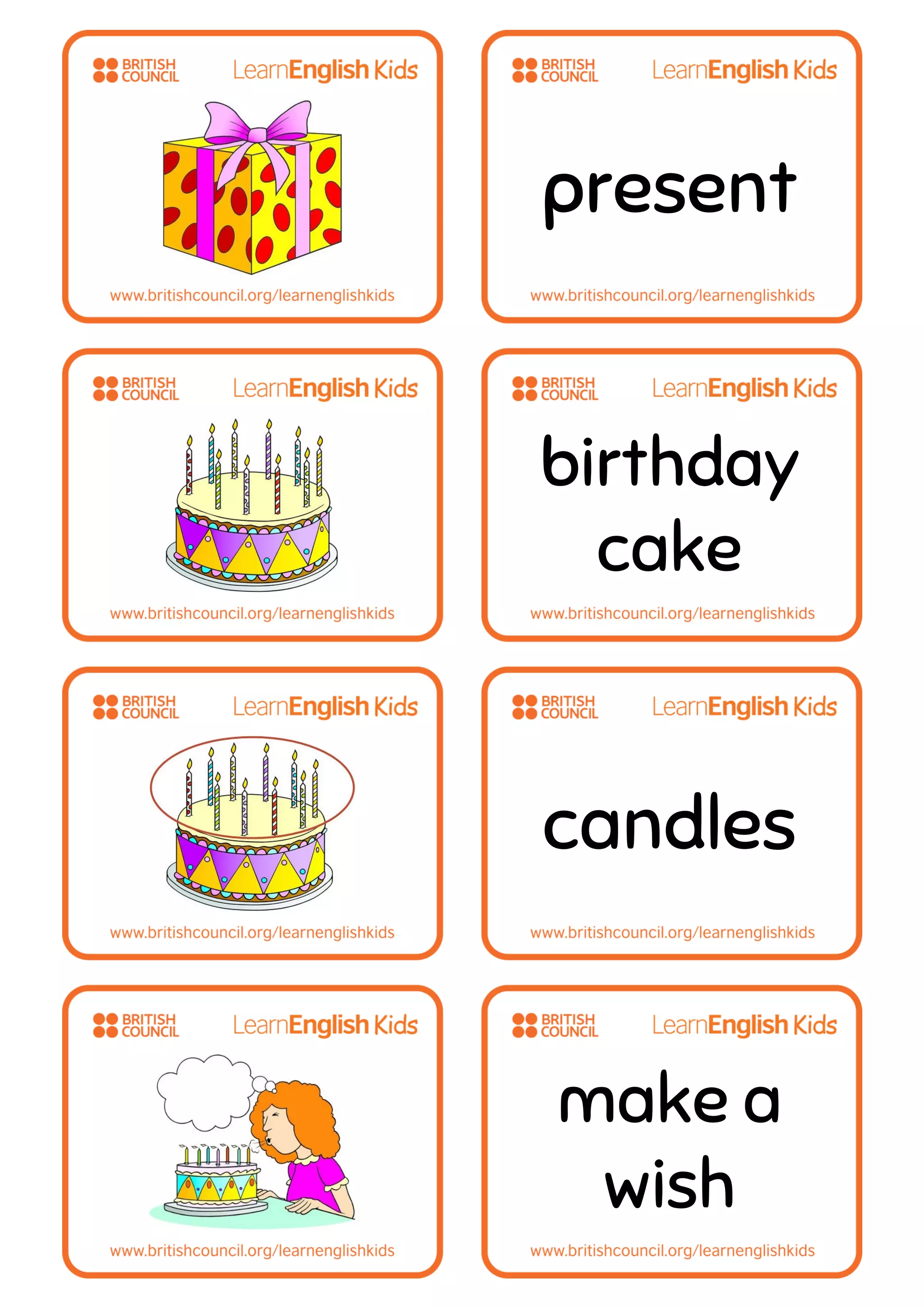 Flashcards birthdays | PDF
