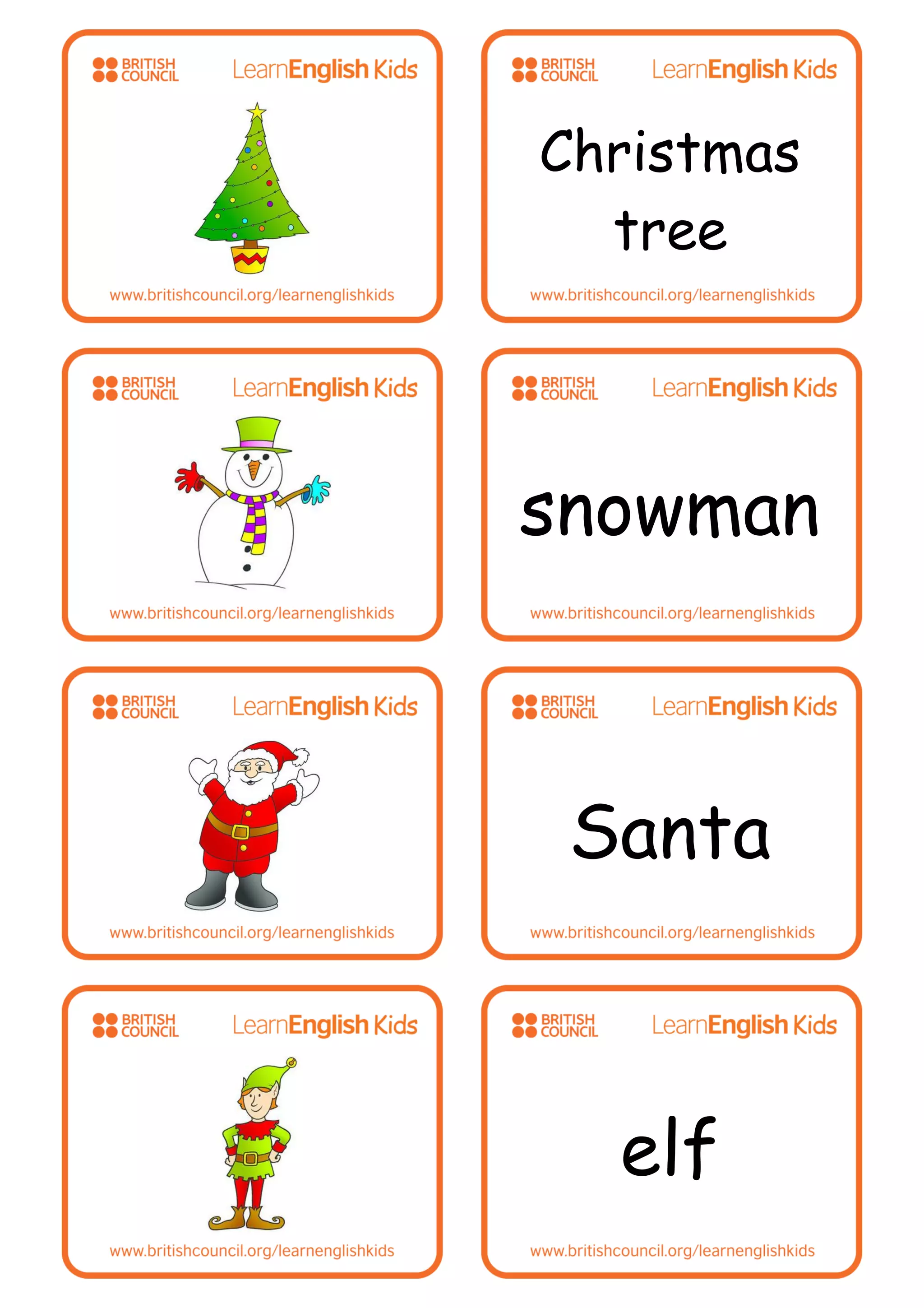 Flashcards christmas | PDF