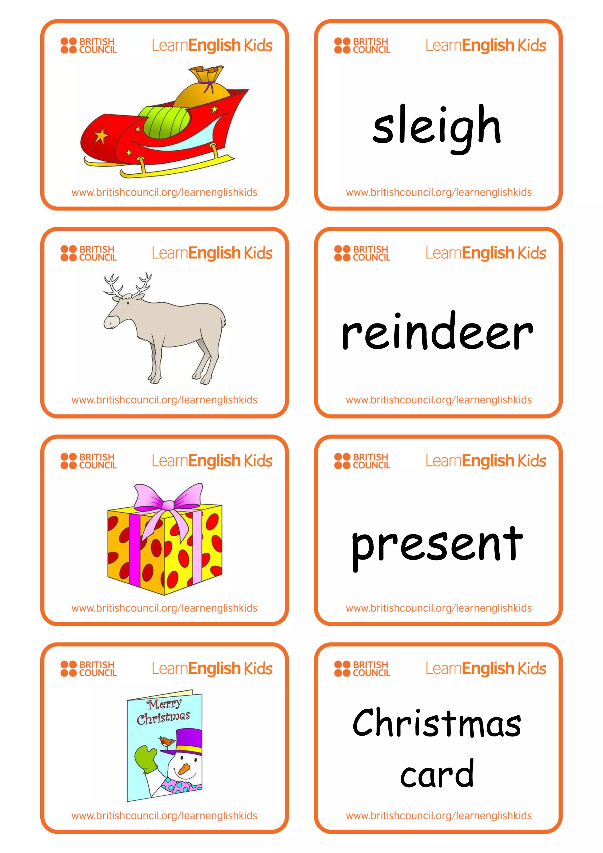 Flashcards christmas | PDF