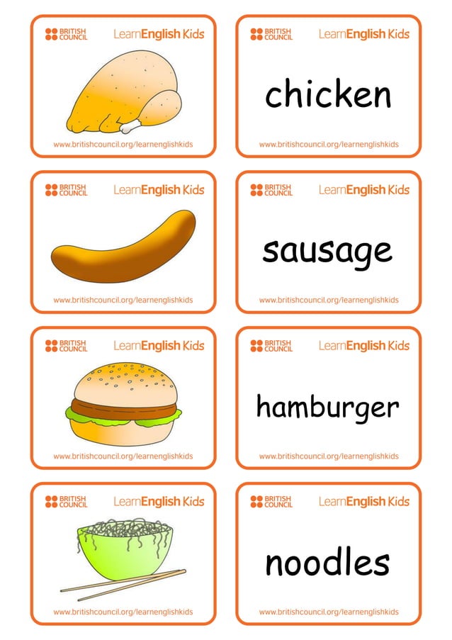 Flashcards food-set-2