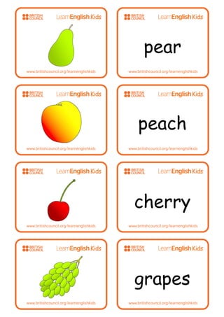 Flashcards fruit | PDF