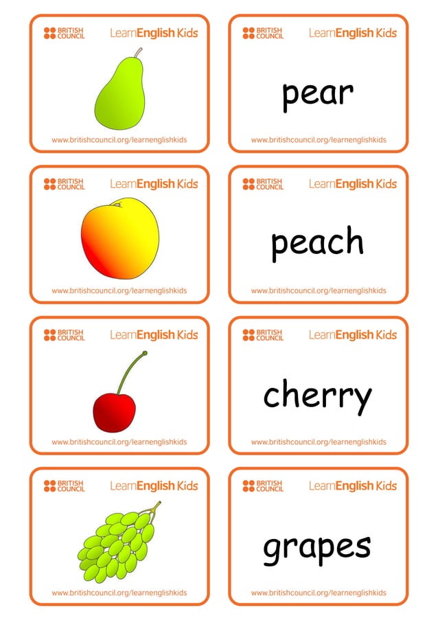 Flashcards fruit | PDF