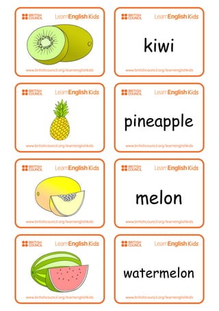 Flashcards fruit | PDF