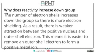 Flashcards - Topic 6 Groups in the Periodic Table - Edexcel Chemistry ...