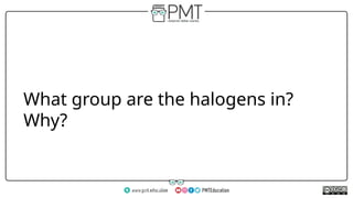 Flashcards - Topic 6 Groups in the Periodic Table - Edexcel Chemistry ...