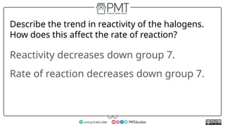 Flashcards - Topic 6 Groups in the Periodic Table - Edexcel Chemistry ...
