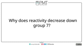 Flashcards - Topic 6 Groups in the Periodic Table - Edexcel Chemistry ...