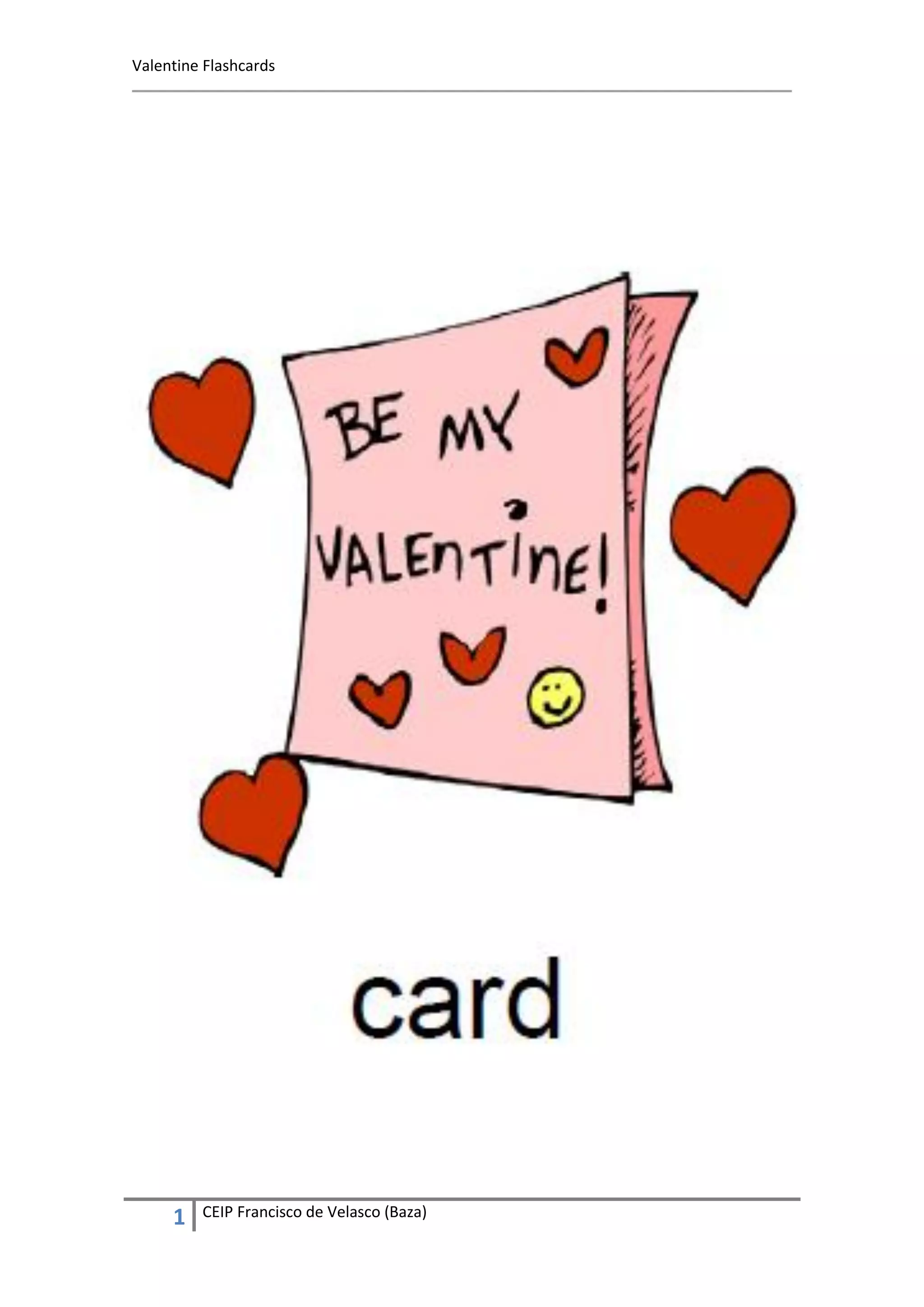 Flashcards and activity Valentine´s Day | PDF