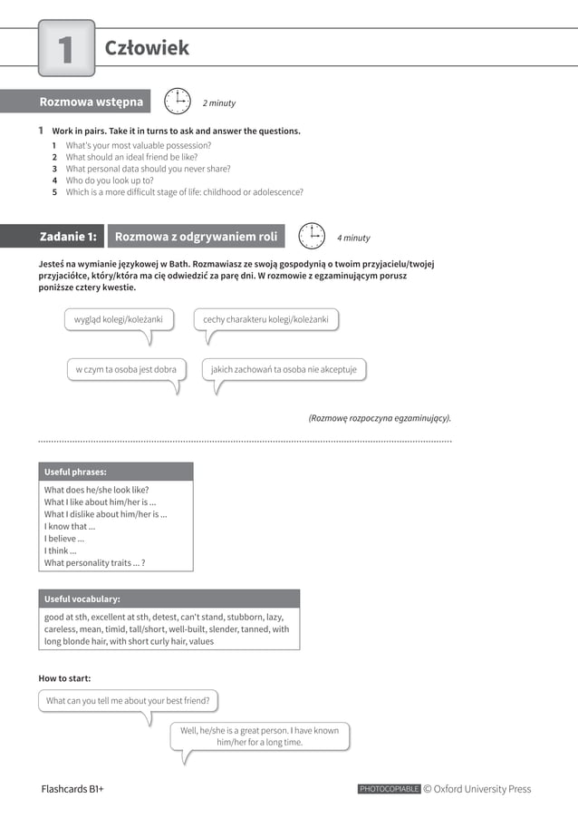 Flashcards_B1_Oxford_English_Speaking.pdf | Homework and Study | Education