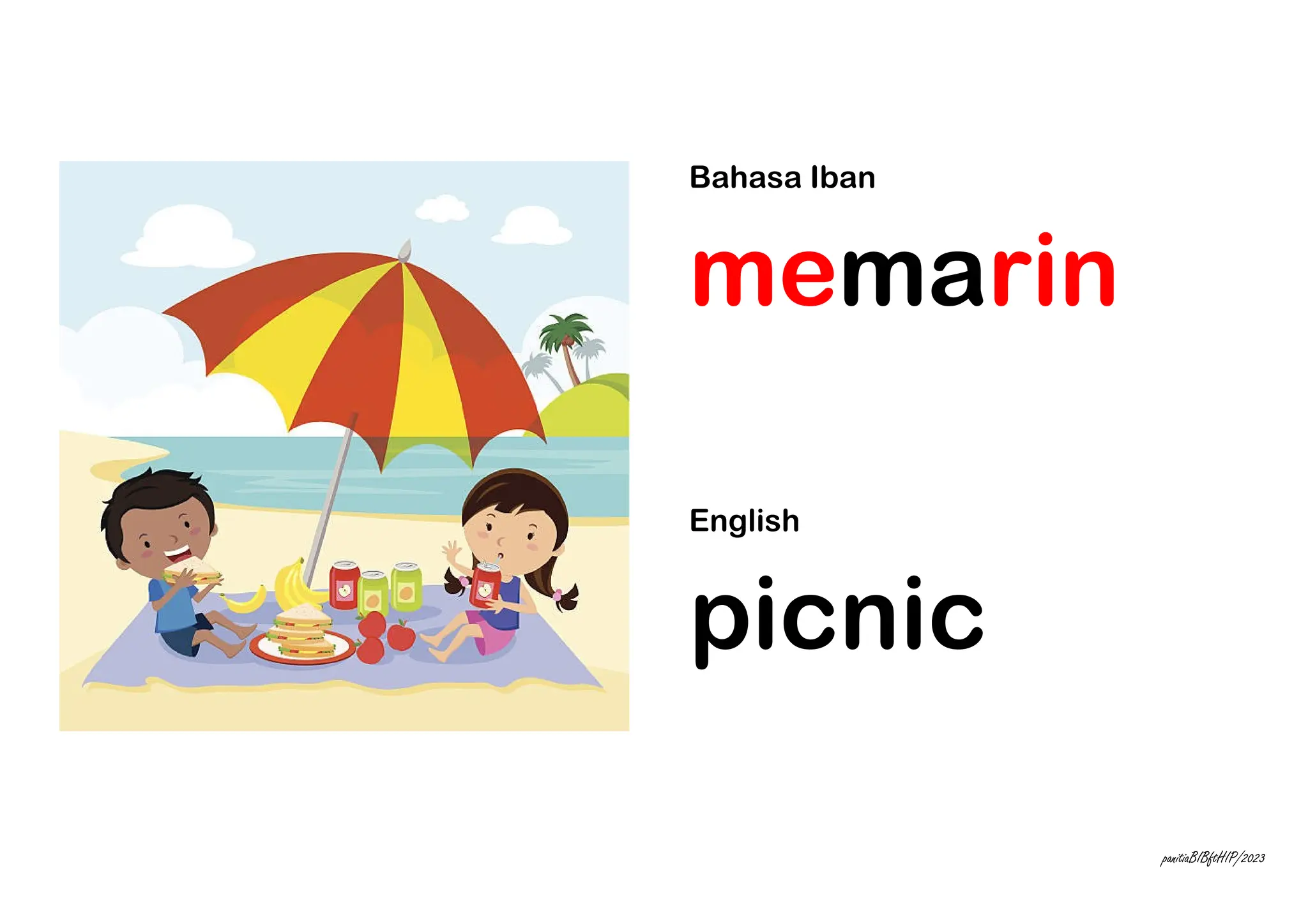Dual Language Flashcards (Bahasa Iban Vs English) | DOCX