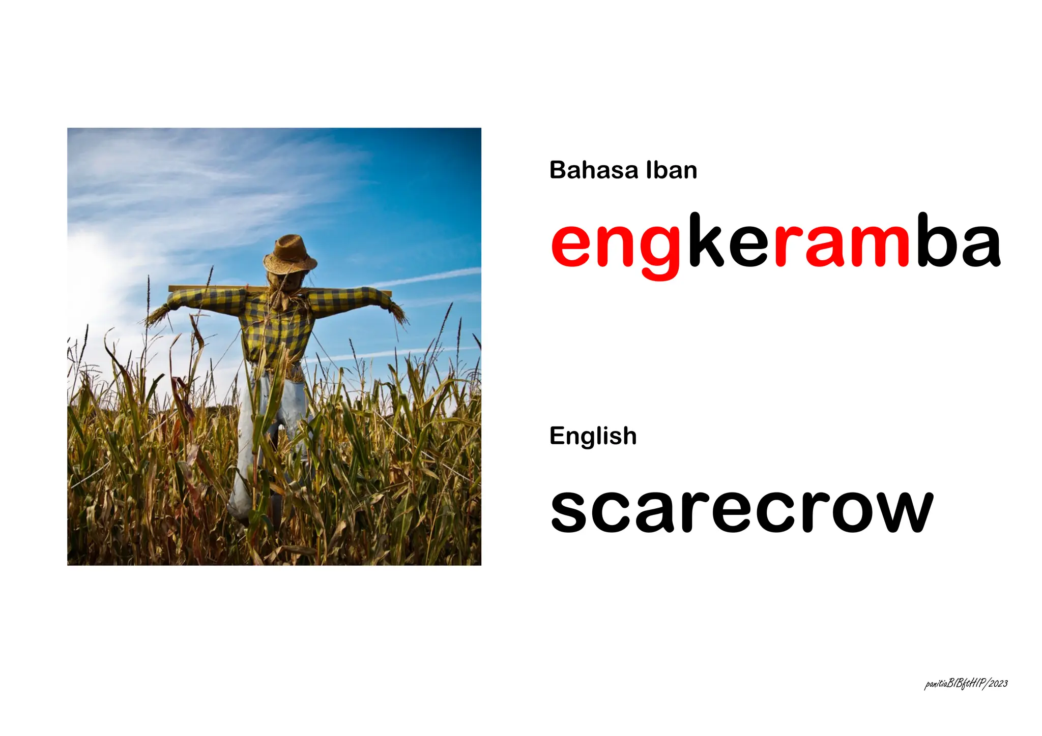 Dual Language Flashcards (Bahasa Iban Vs English) | DOCX