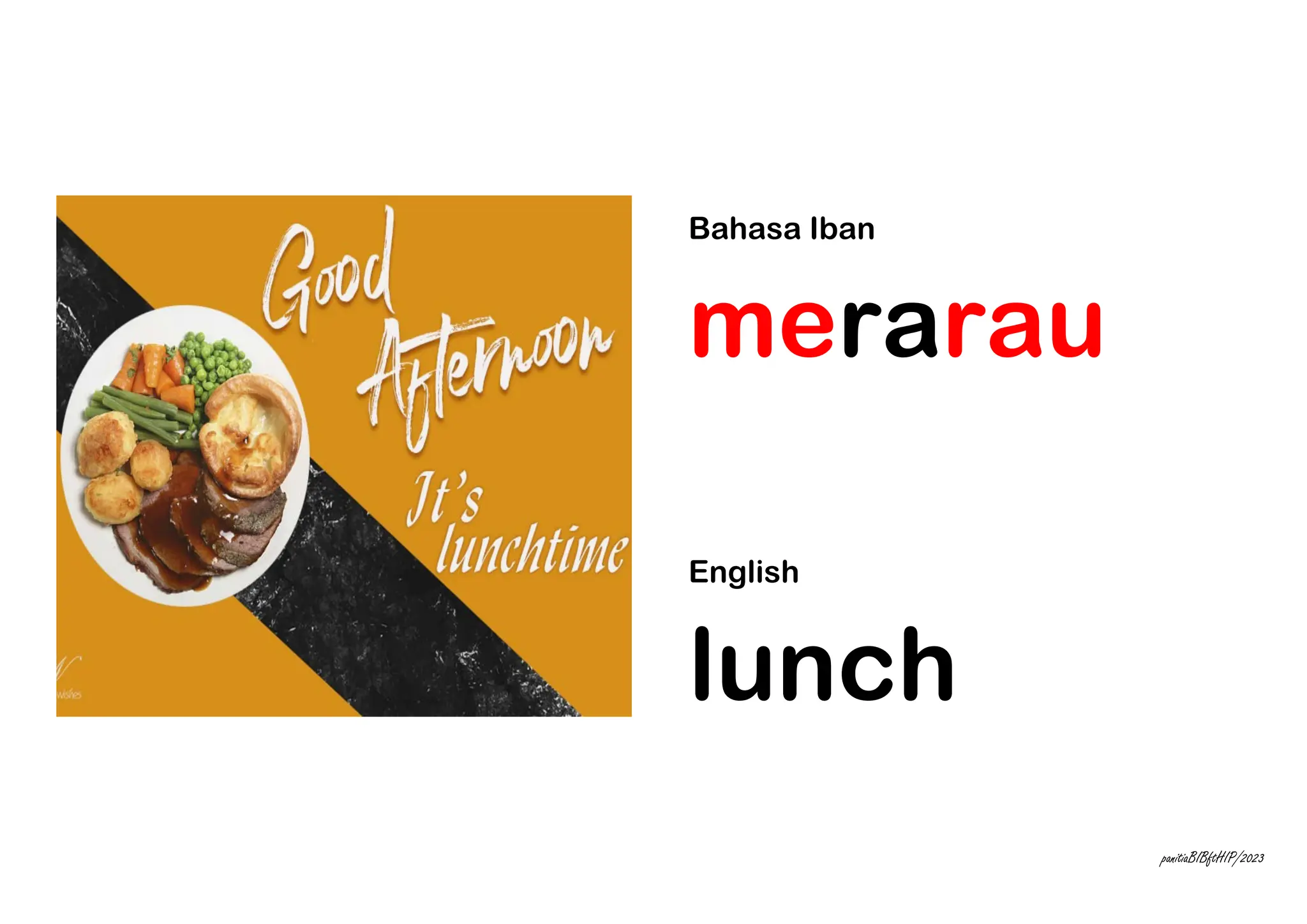 Dual Language Flashcards (Bahasa Iban Vs English) | DOCX