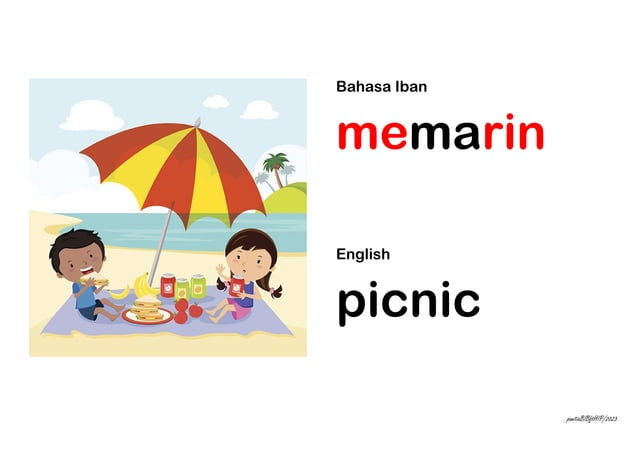 Dual Language Flashcards (Bahasa Iban Vs English) | PPT