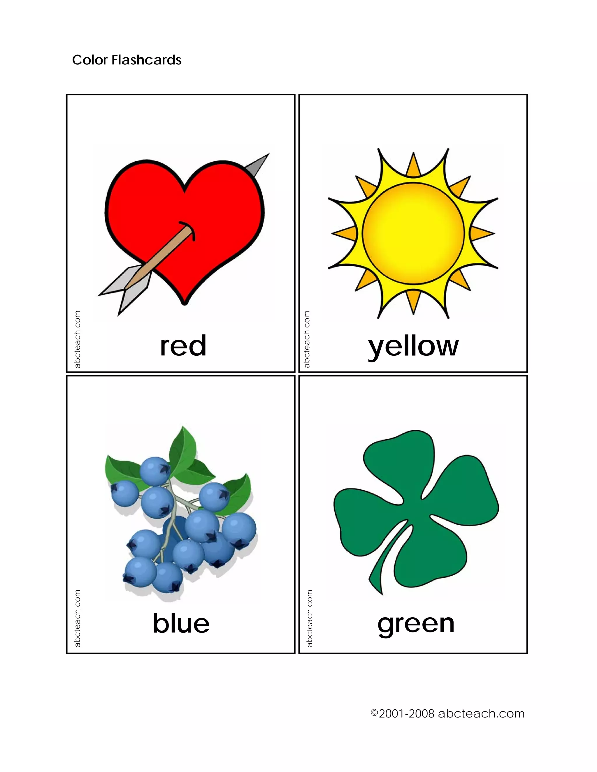Flashcards Colors Bryg2 | PDF
