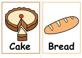 Flashcards comidas[1] | PDF | Desserts and Baking | Food & Drink