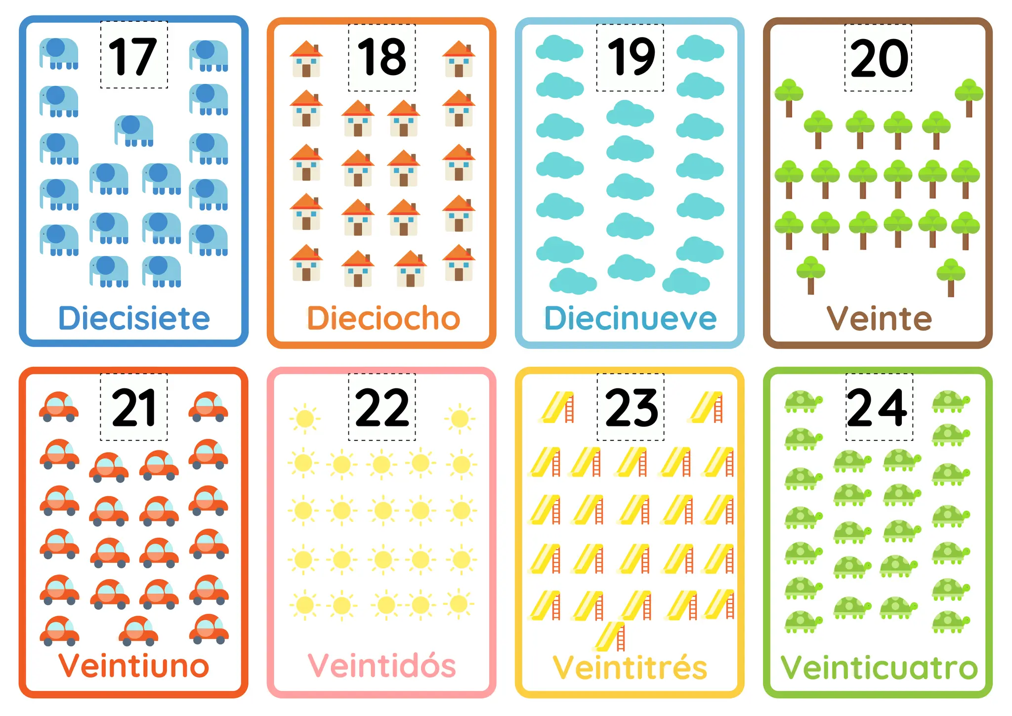 Flashcards números 1-30 (1).pdf preescolar | PDF