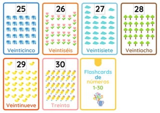 Flashcards números 1-30 (1).pdf preescolar | PDF