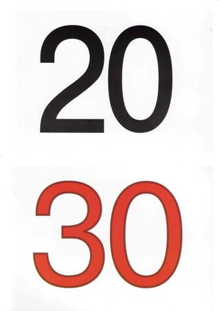 Flash Cards Numbers And Colours | PDF