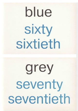 Flash Cards Numbers And Colours | PDF