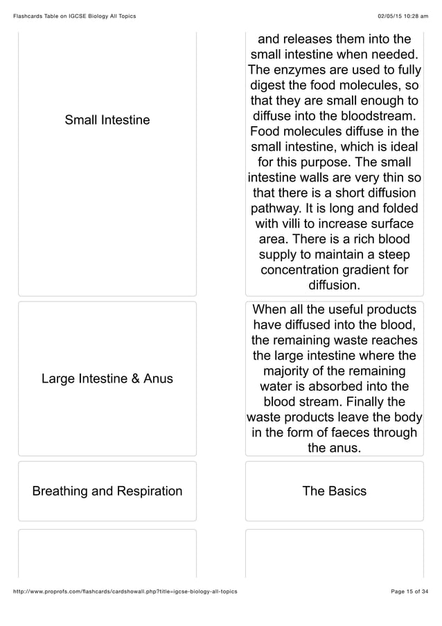 Flash cards for igcse biology | PDF | Biological Sciences | Science