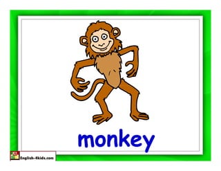 Flashcards zoo animals | PDF