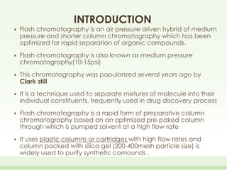 FLASH COLUMN CHROMATOGRAPHY | PDF