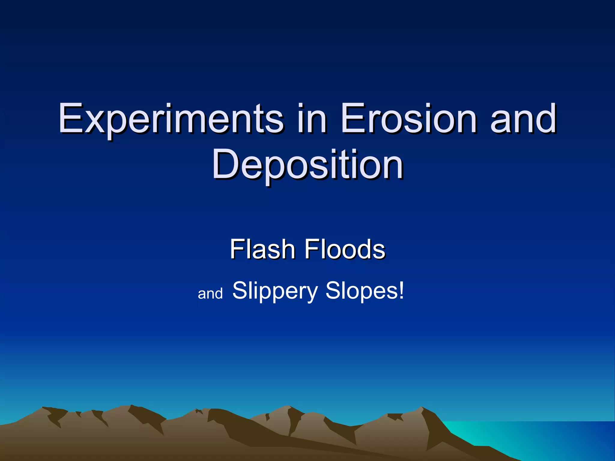 Flash flood! | PPT | Geography | Science