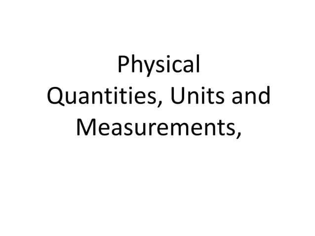 Flash formula physical quantities units_measurements | PPT