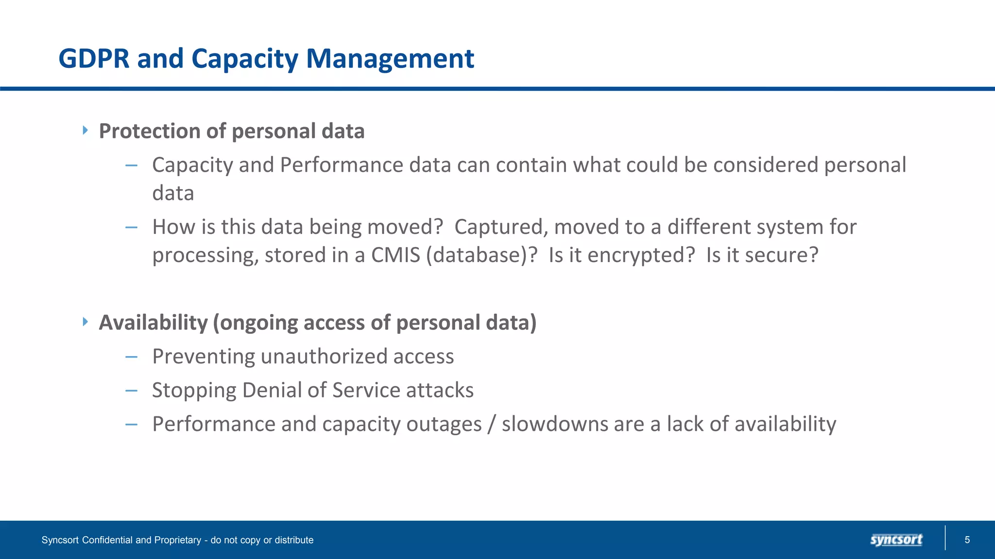 GDPR & Capacity Management | PPTX