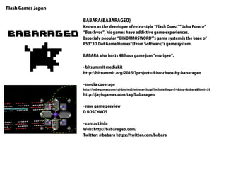 Flash Games Japan Mediakit for BitSummit 2015 | PDF