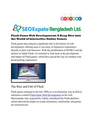 Flash Game Web Development: A Deep Dive into the World of Interactive ...