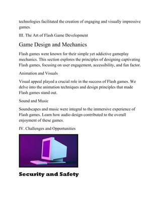 Flash Game Web Development: A Deep Dive into the World of Interactive Online Games | PDF