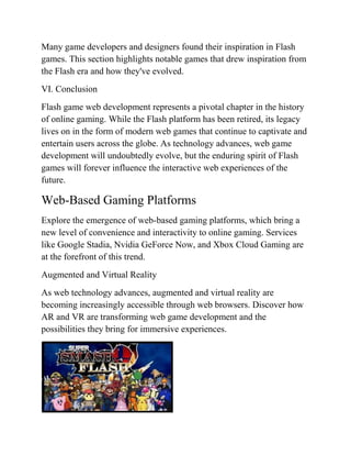 Flash Game Web Development: A Deep Dive into the World of Interactive ...