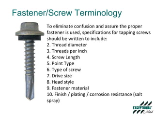 Flashings Fasteners & Accessories | PPT
