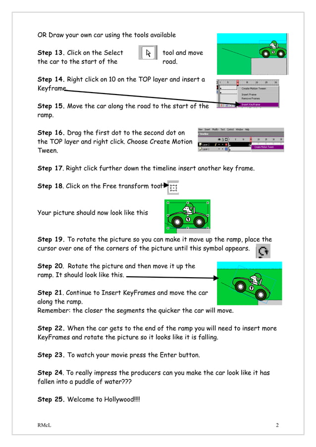 Flash Intro 2 Car And Ramp | DOC | Computer Animation | Computer ...