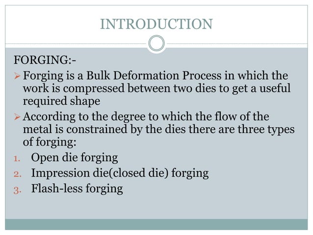 Flashless forging | PPTX