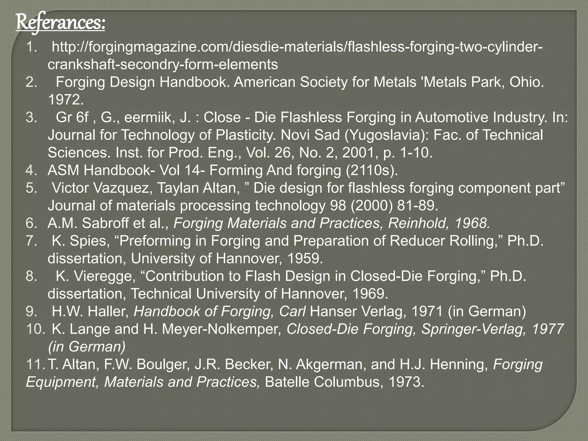 Flashless forging | PPTX