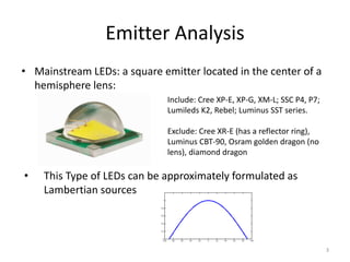 LED optics in Flashlight | PDF
