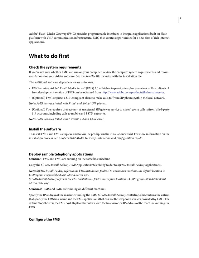 Flashmedia gateway docs_quickstart | PDF | Operating Systems | Computer Software and Applications