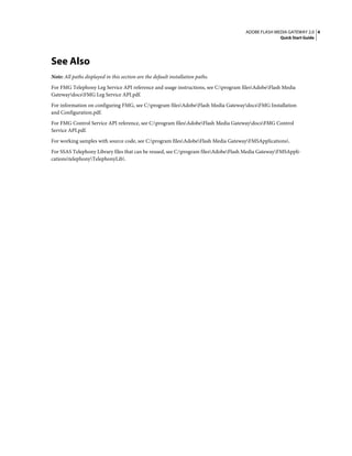 Flashmedia gateway docs_quickstart | PDF | Operating Systems | Computer ...