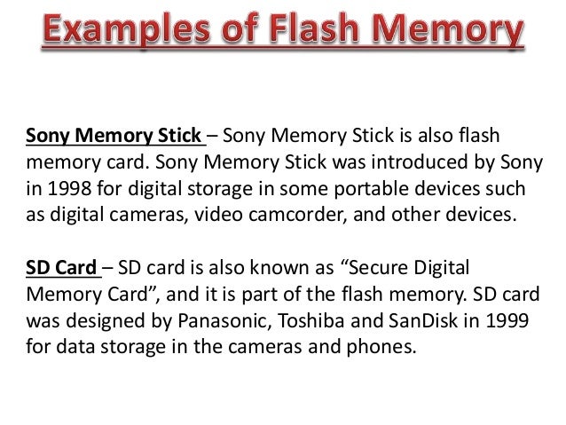 What is Flash Memory with its Types, Examples, and Devices? | PPTX