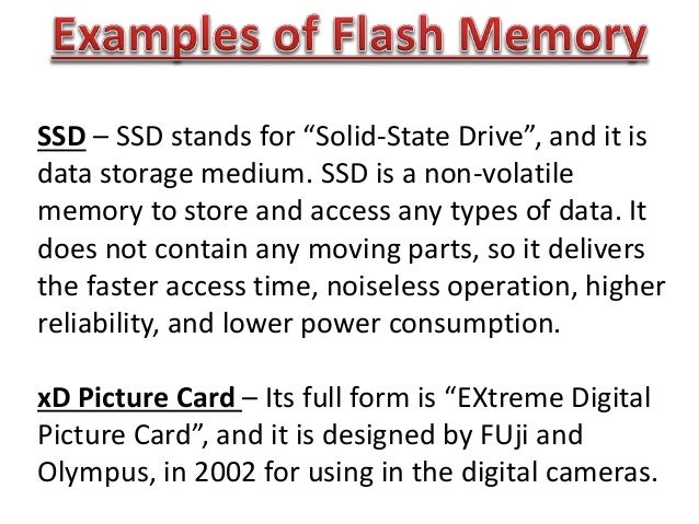 What is Flash Memory with its Types, Examples, and Devices? | PPTX