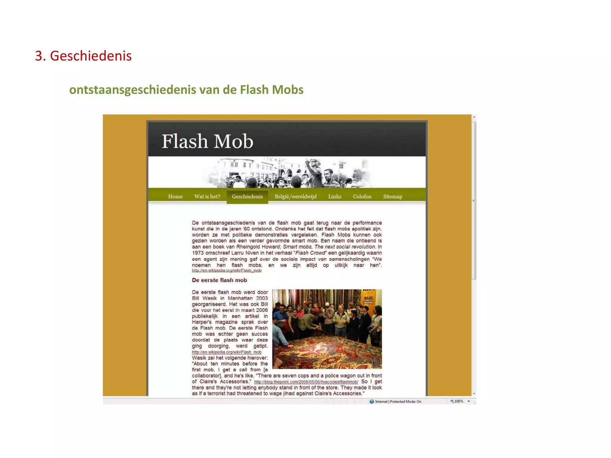 Flash mob groepswerk_pptpresentatie | PPT
