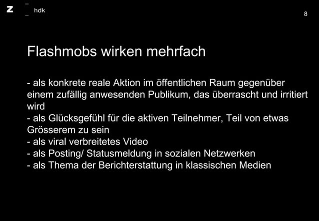 Flashmobs: Definition, Production, Structure, Storytelling | PPT