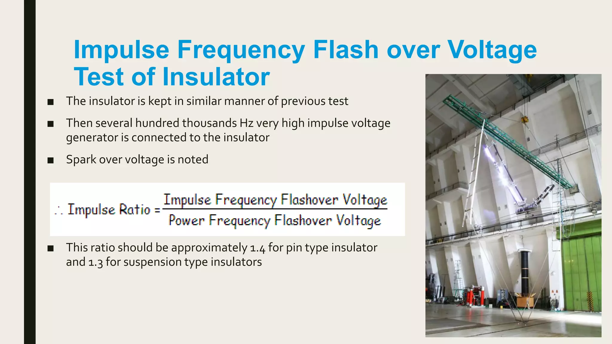 Flash-over testing of overhead insulators | PPTX