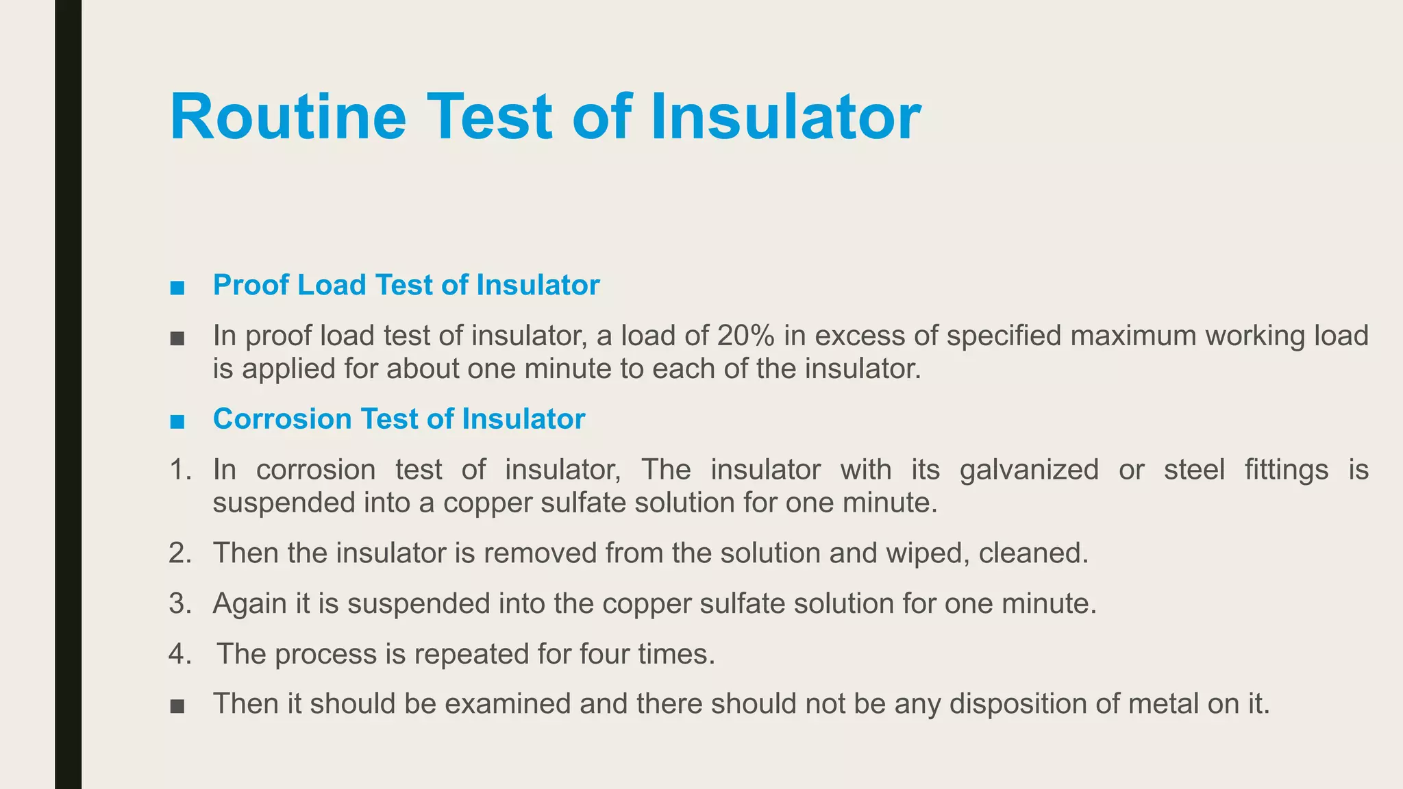Flash-over testing of overhead insulators | PPTX