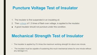 Flash-over testing of overhead insulators | PPTX