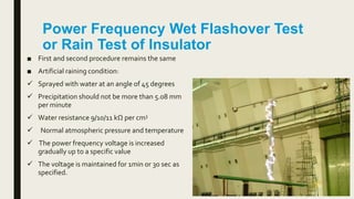 Flash-over testing of overhead insulators | PPTX